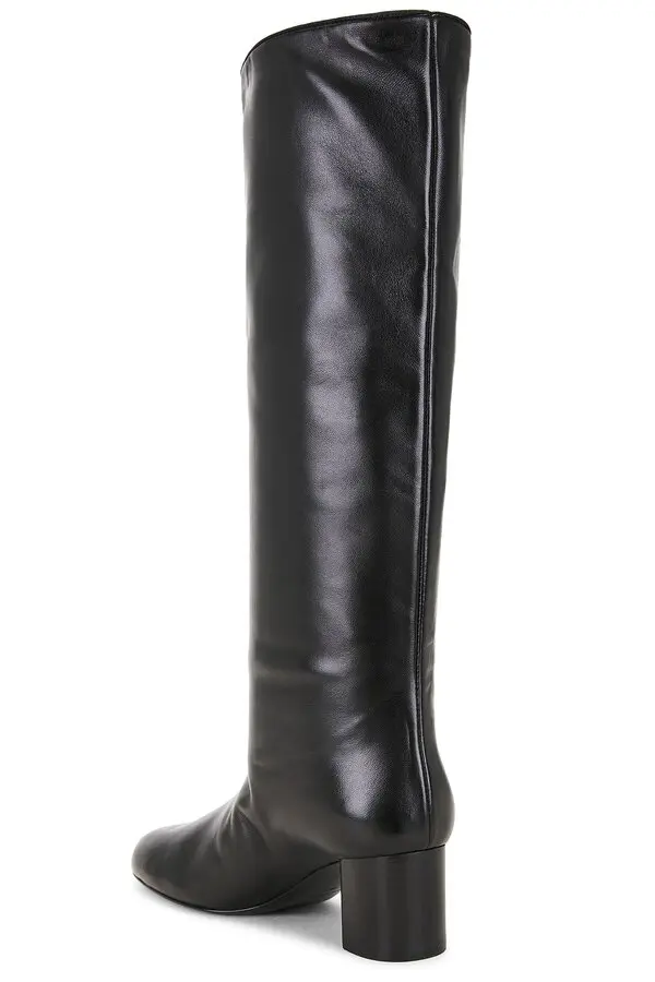 TOTEME Downtown Nappa Knee High Boots - Black