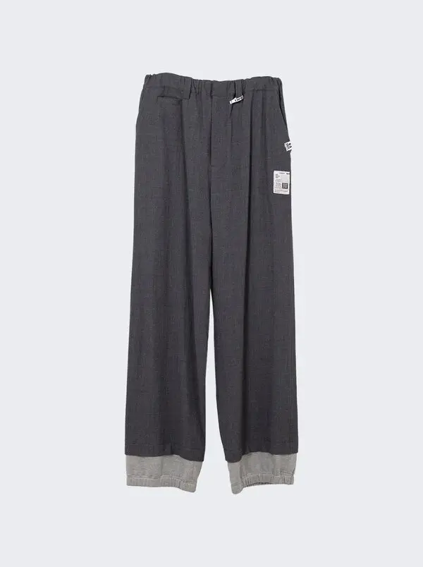 Mihara Yasuhiro Layered Wool Pants - Grey