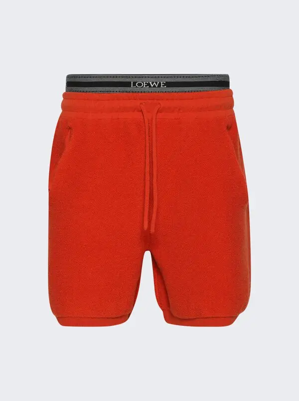 Loewe Terry Stitch Shorts - Orange