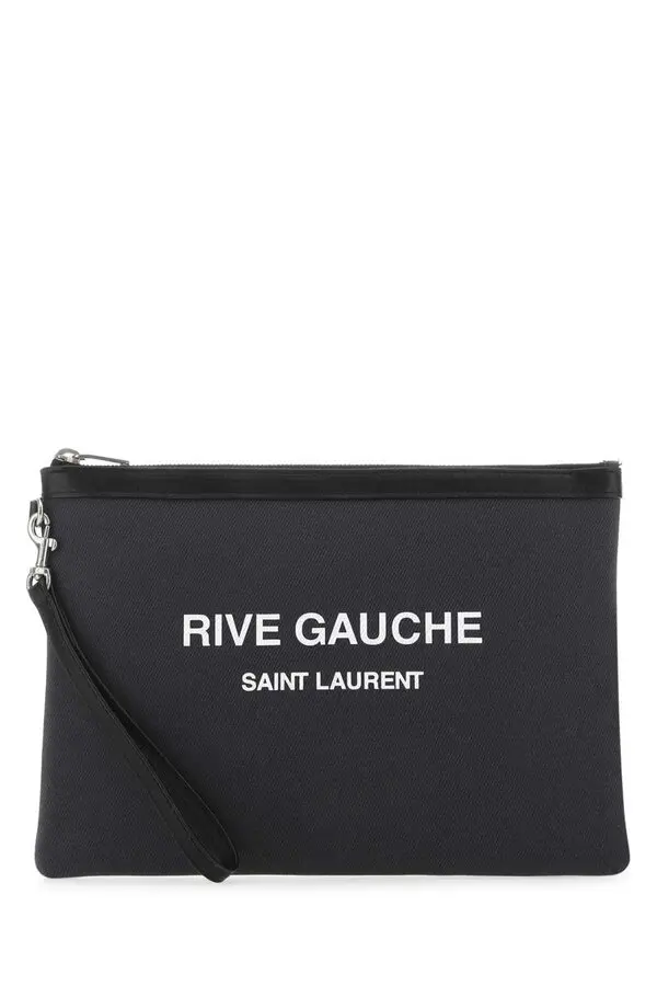Saint Laurent Rive Gauche Clutch - Grey