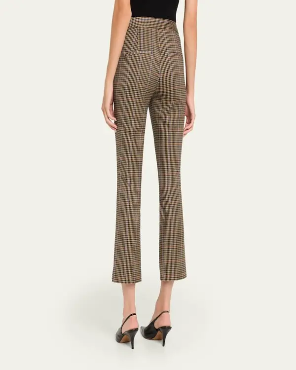 Veronica Beard Arte Slim Plaid Pants