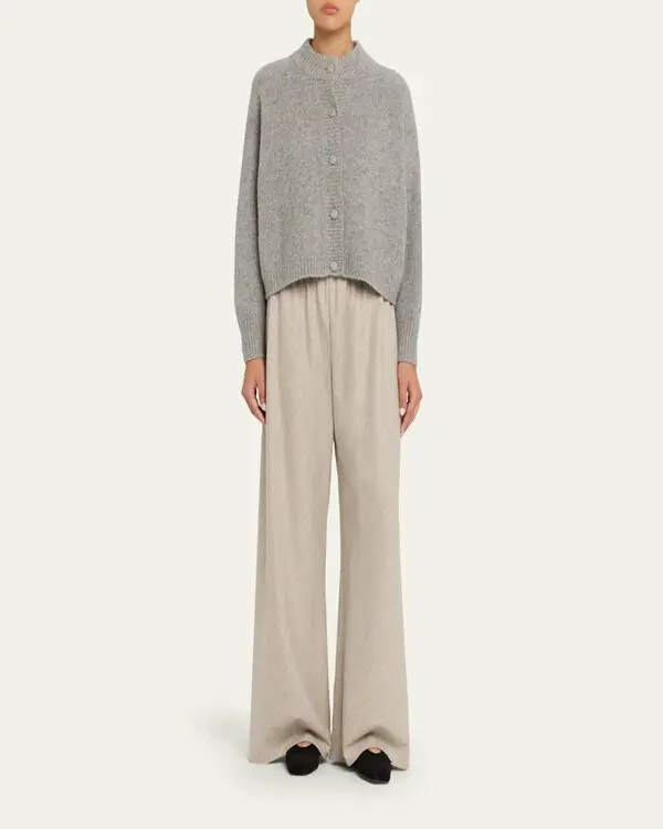 FRAME Cashmere Fleck Cardigan - Silver