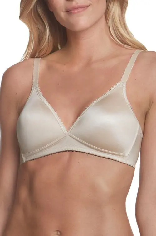 DOMINIQUE INTIMATES Sara Wire-free Soft Cup T-shirt Everyday Comfort Bra With Memory Foam Cups - Latte