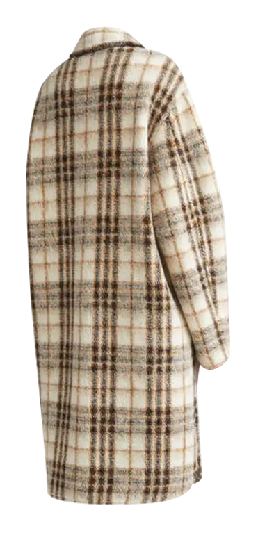 Isabel Marant Gabriel Plaid Wool-blend Coat - Ecru