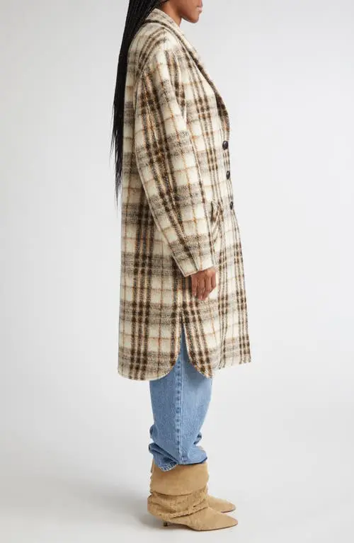 Isabel Marant Gabriel Plaid Wool-blend Coat - Ecru