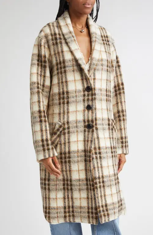 Isabel Marant Étoile Gabriel Plaid Wool-blend Coat