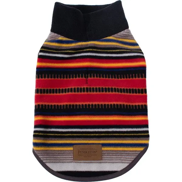 Pendleton Striped Fleece Dog Vest - Acadia