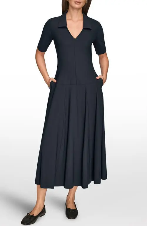 Donna Karan New York A-line Polo Dress - Black