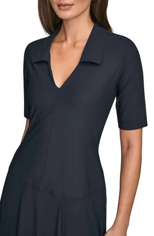 Donna Karan New York A-line Polo Dress - Black