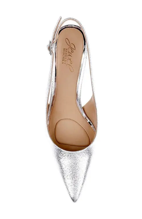 Badgley Mischka Ilana Slingback Pump - Silver Textile