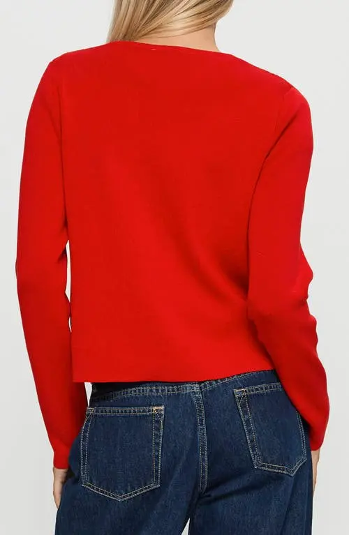 Princess Polly Relaxed Fit Cardigan - Red