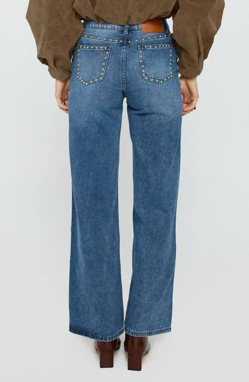 Princess Polly Saving Up Studded Straight Leg Jeans