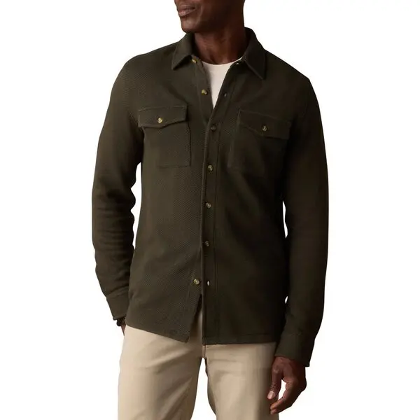 THE NORMAL BRAND Looped Terry Button-up Shirt
