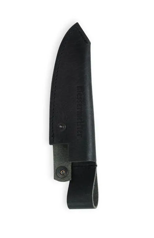 MESSERMEISTER Chef 4.5 Inch Utility Leather Sheath Black - Overland