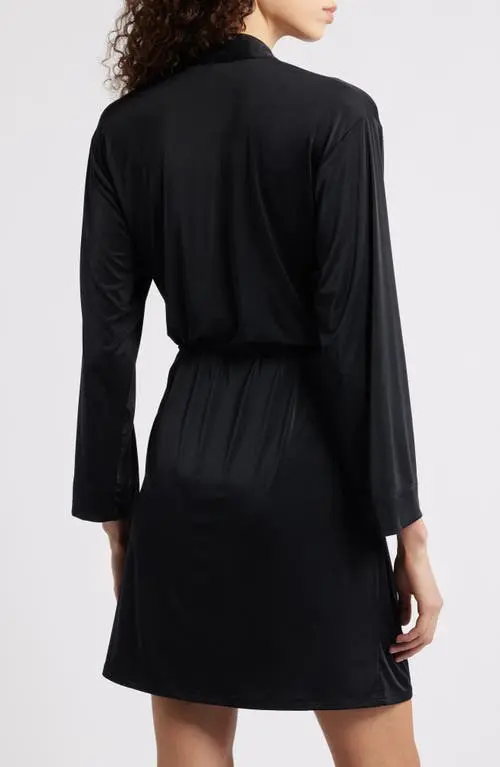 Natori Aphrodite Satin Robe - Black