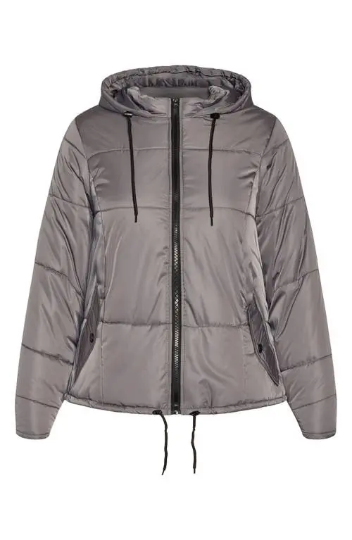 City Chic Kate Hooded Puffer Jacket