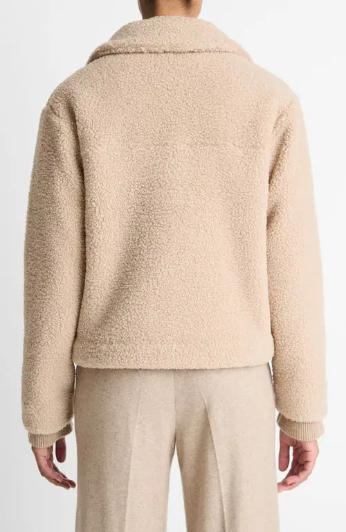 Vince High-pile Fleece Jacket - Marzipan