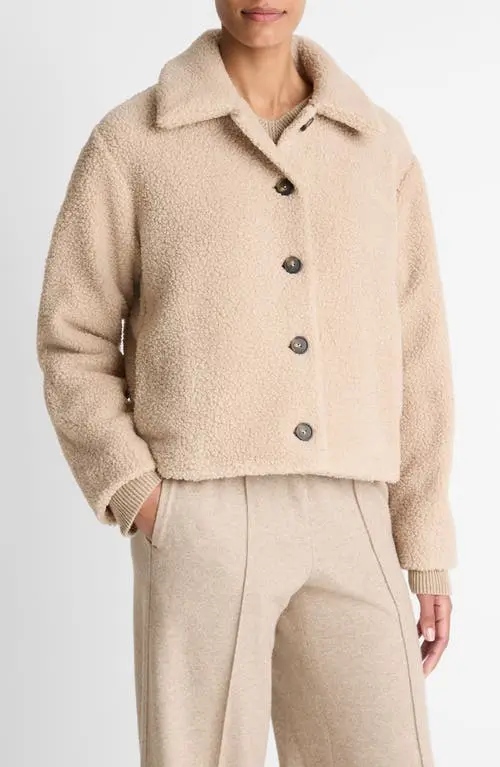 Vince High-pile Fleece Jacket - Marzipan