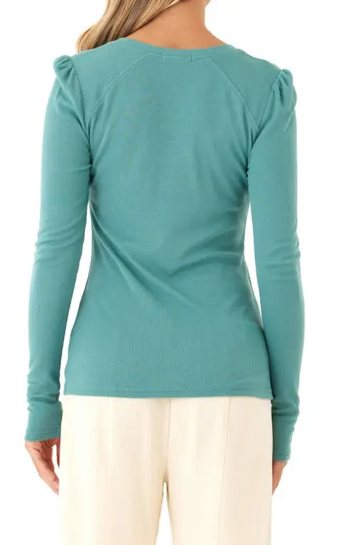 THREADS 4 THOUGHT Nimia Feather Rib Top - Spearmint