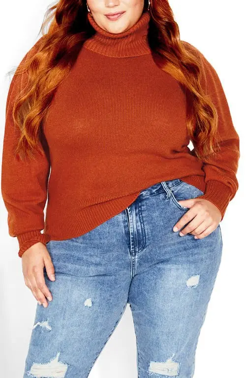 City Chic Softly Sweet Turtleneck Sweater