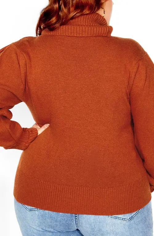 City Chic Softly Sweet Turtleneck Sweater