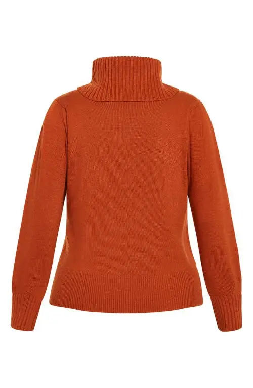 City Chic Softly Sweet Turtleneck Sweater