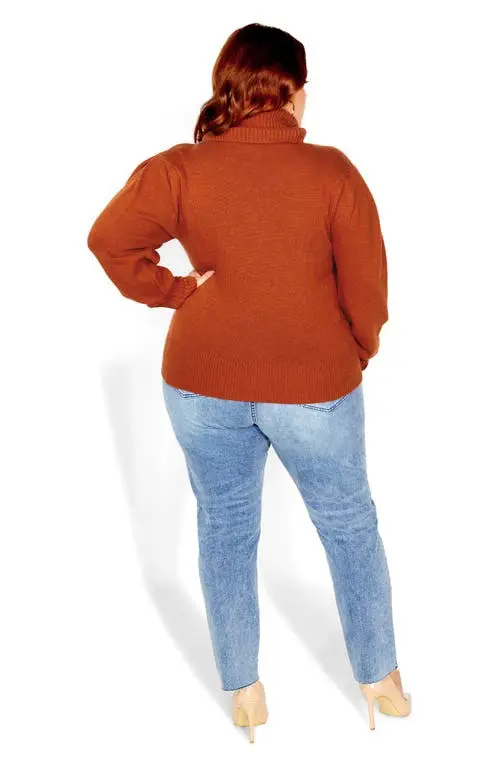 City Chic Softly Sweet Turtleneck Sweater