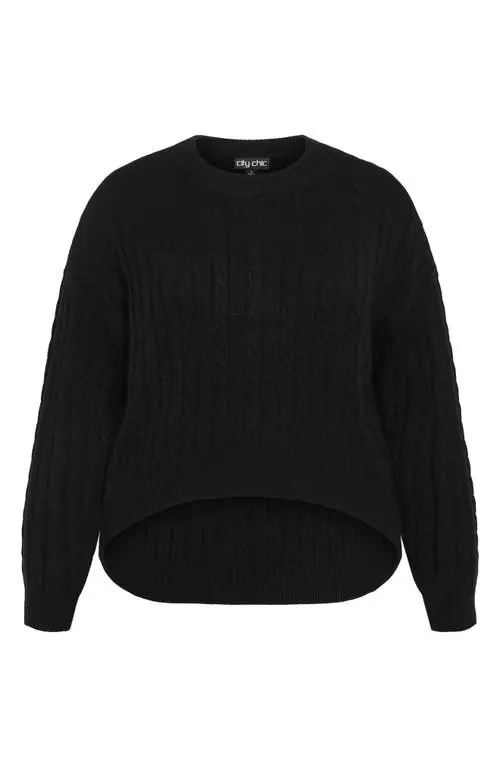 City Chic Kenia Cable Stitch Sweater