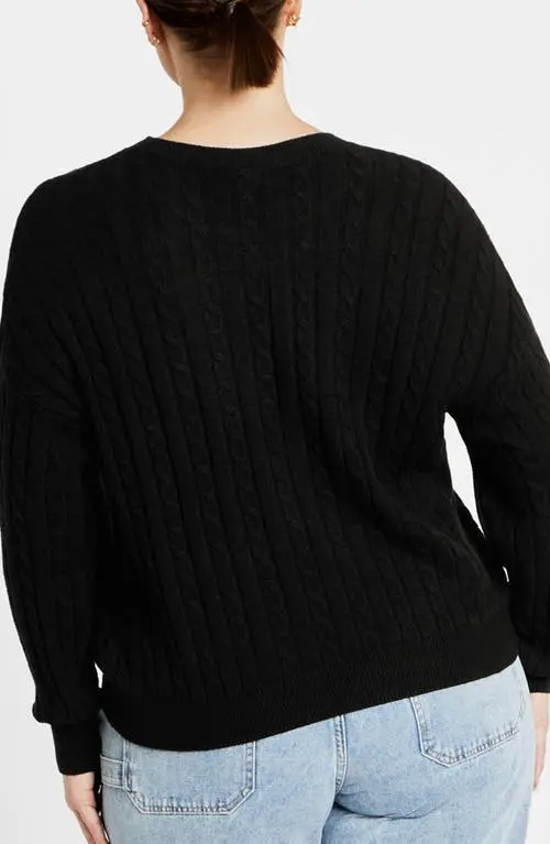 City Chic Kenia Cable Stitch Sweater