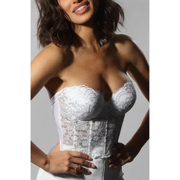 DOMINIQUE INTIMATES Estrada X Strapless Low Back Bustier Bra - White