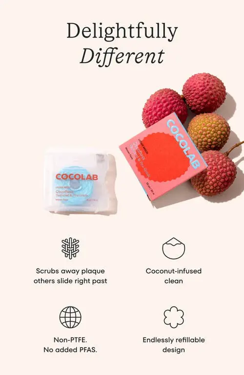 COCOLAB Cocofloss Refillable Lychee Breeze Dental Floss