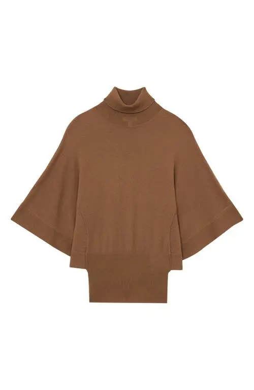 REISS Hadley Turtleneck Dolman Sleeve Wool Sweater - Tan