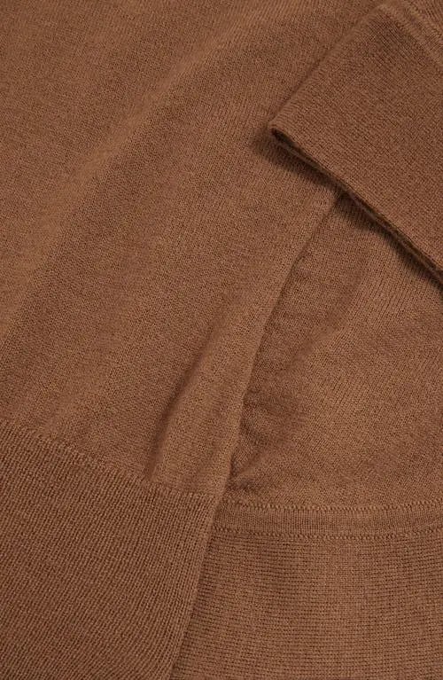 REISS Hadley Turtleneck Dolman Sleeve Wool Sweater - Tan