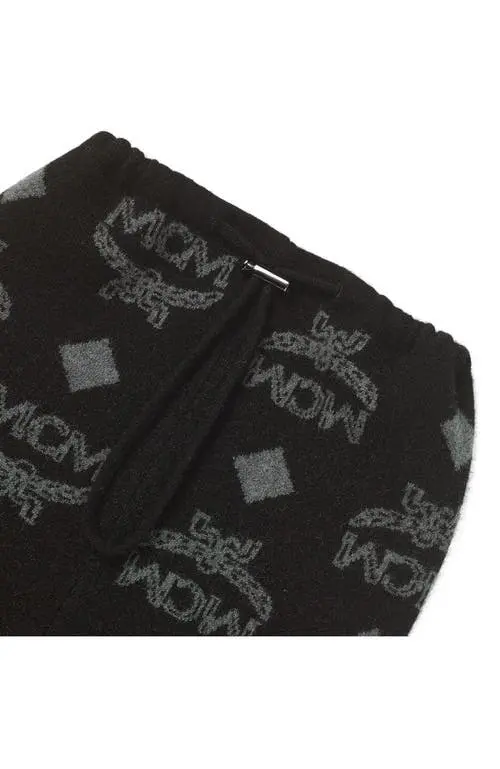 Mcm Monogram Wool Jacquard Neck Warmer