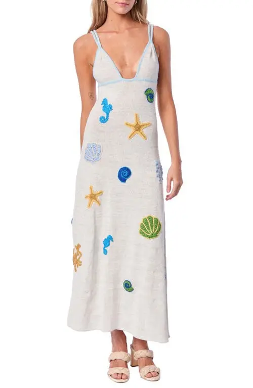 CAPITTANA Carolina Appliqué Cover-up Dress - Ivory