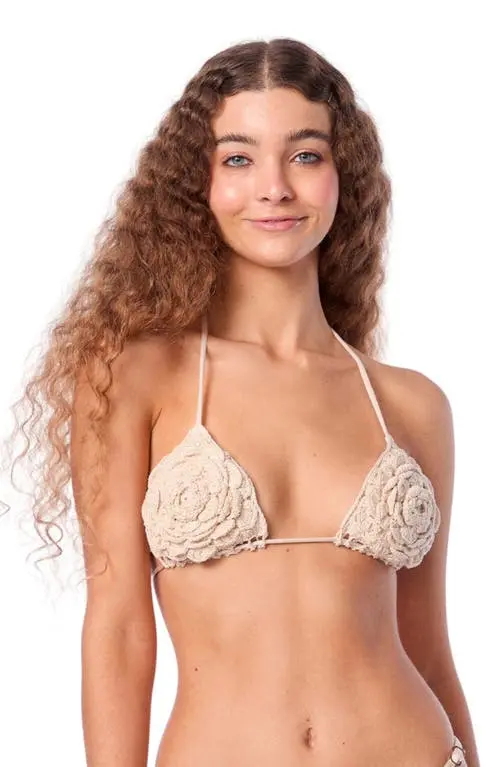 CAPITTANA Rose Crochet Bikini Top