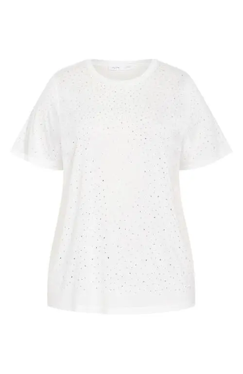 City Chic Embellished Boxy T-shirt
