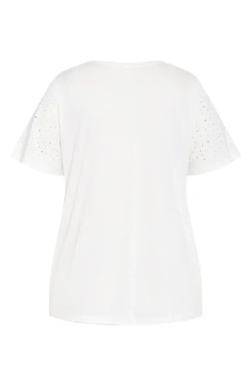 City Chic Embellished Boxy T-shirt