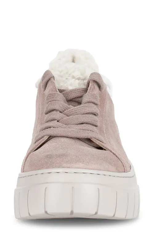 Gabor 73.221 Faux Fur Lined Platform Sneaker - Rosewood