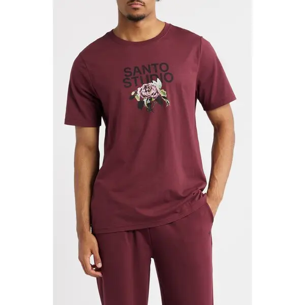 SANTO STUDIO Tempo Rose Ultra Tee - Merlot
