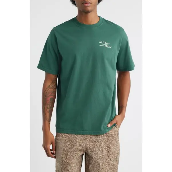 MALBON Bermuda Sport Utility Graphic T-shirt - Hunter Green