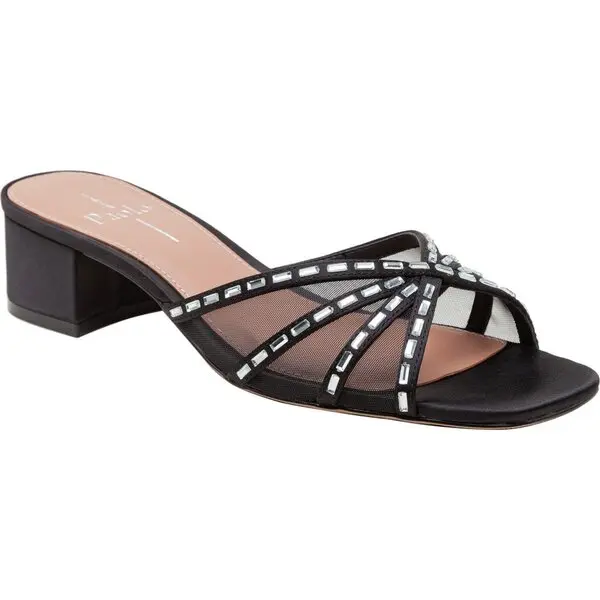 Linea Paolo Ivona Embellished Slide Sandal - Black