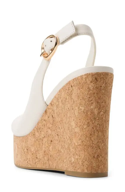 Aldo Tatianah Platform Wedge Sandal - White/bone