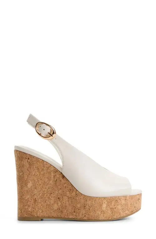 Aldo Tatianah Platform Wedge Sandal - White/bone