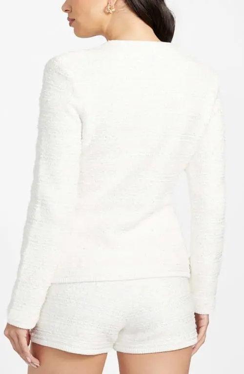 MARCIANO Clara Texture Cardigan - White