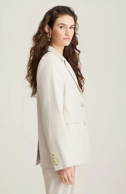 Nordstrom Linen Blend Boyfriend Blazer