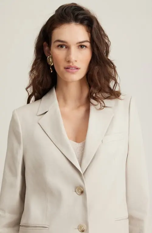 Nordstrom Linen Blend Boyfriend Blazer