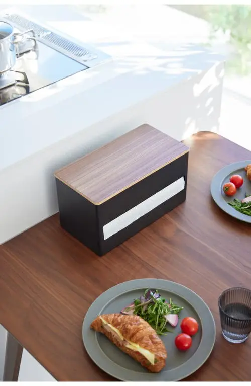 YAMAZAKI Paper Towel Dispenser - Walnut
