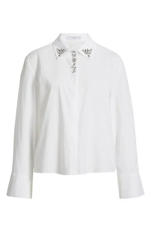Mango Crystal Button-up Shirt
