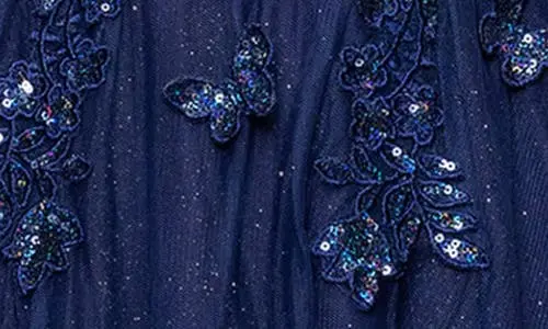 BLONDIE NITES Off-the-shoulder Sequin And 3d Embellished Tulle Gown